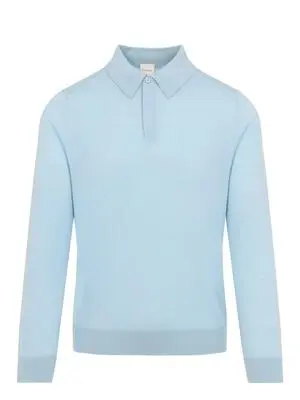Paul Smith Merino Wool Sweater Polo - Blue