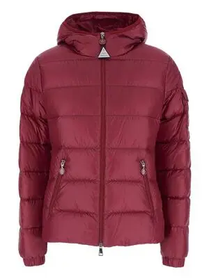 Moncler Quilted Hooded Down Jacket - Red