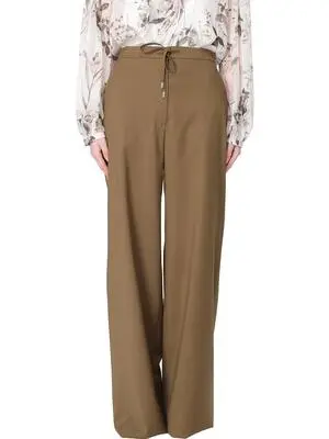 Max Mara Wide Leg Wool Trousers - Brown