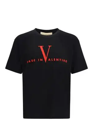 Valentino Garavani T-shirt With A “made In ” Print - Black