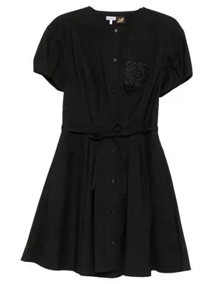 Loewe LOEWE Paula's Ibiza Cotton Dress With Anagram Embroidery Multicolor