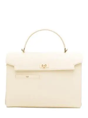 ANYA HINDMARCH Anya Hindmarch Calf Leather Tote Bag Cream