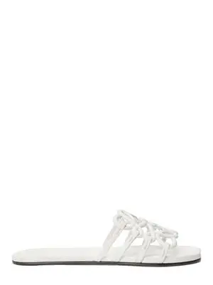 Loewe Leather Anagram Slides - Multicolor