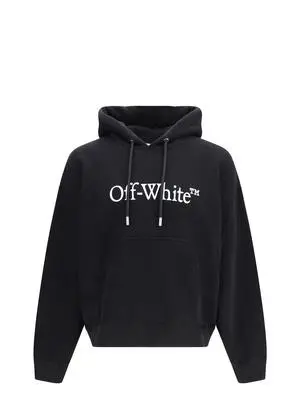 Off-White Big Logo Printed Hoodie - Black
