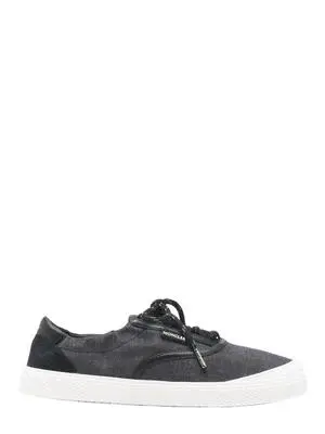 Moncler Moncler Lace-Up Round Toe Trainers Blue
