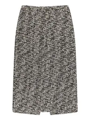 Gucci Midi Skirt In Laminated Boucle Fabric - Multicolor