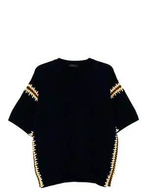 Prada Cotton Linen Polo Neck - Multicolor