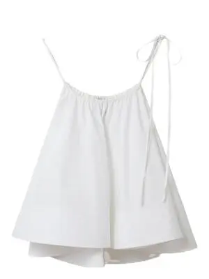 Stella McCartney STELLA MCCARTNEY Sleeveless Ruffled Poplin Top Multicolor