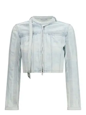 DIESEL® Diesel De-Saphix-Fsi1 Cropped Denim Jacket Blue