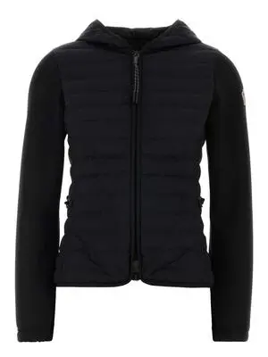 Moncler Zip Up Hooded Padded Jacket - Black