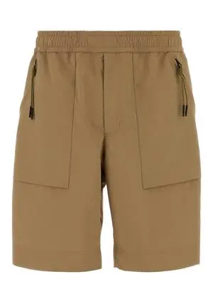 Moncler Beige Polyester Bermuda Shorts - Brown