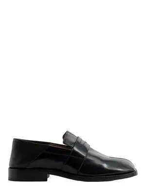 MAISON MARGIELA Tabi Loafers In Brushed Calf Leather - Black