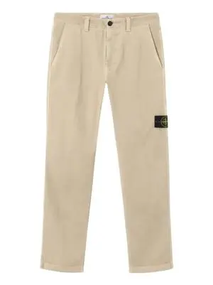 Stone Island STONE ISLAND Organic Panama Cotton Pants With `Old` Effect Multicolor