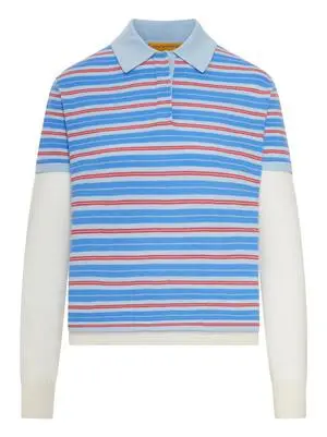 Guest In Residence Layered Cashmere Rugby Polo - Multicolor
