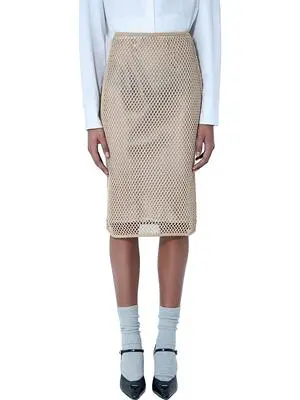 Prada Crochet Midi Skirt - Cream