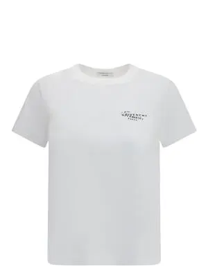 Givenchy Cotton T-shirt With Logo Print - White