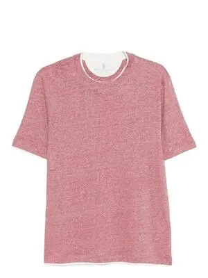 Brunello Cucinelli Brunello Cucinelli Men T-Shirt With Faux-Layering Multicolor