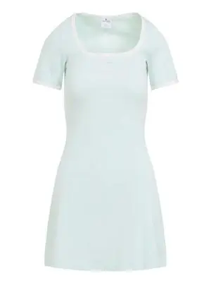 COURREGES COURREGES Contrast Trim Mini Dress Blue