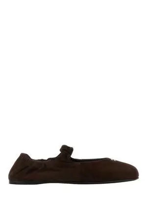Miu Miu Suede Ballerinas - Brown
