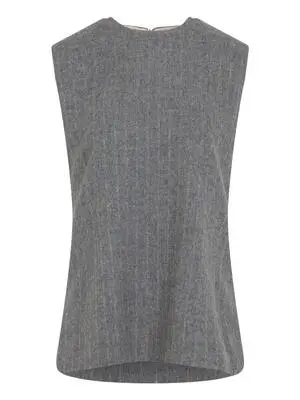 Carven Sleeveless Shift Top - Gray