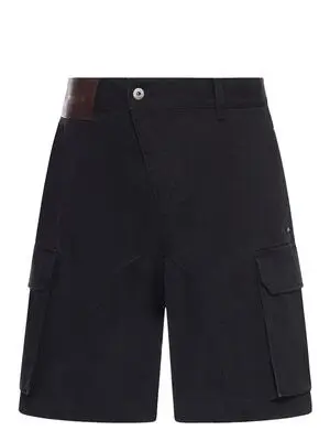 JW Anderson Twisted Cotton Cargo Shorts - Black