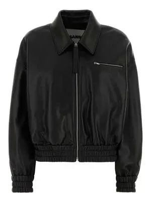 JIL SANDER Leather Jacket - Black