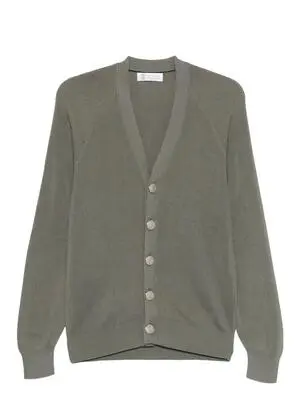 Brunello Cucinelli English Rib Knit Cardigan - Multicolor