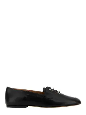 JIL SANDER Leather Loafers - Black