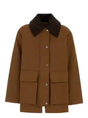 GANNI Biscuit Twill Jacket - Brown