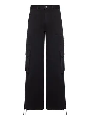 Loewe Cotton Cargo Pants - Black