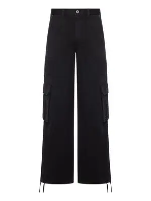 Loewe Cotton Cargo Pants - Black