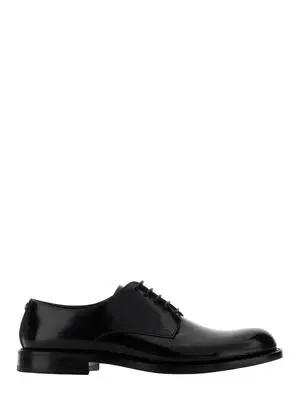 Dolce & Gabbana Calfskin Leather Lace-up Shoes - Black
