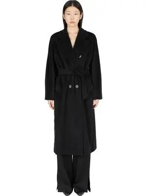 Max Mara Madame 101801 Icon Coat In Wool-cashmere Blend - Black