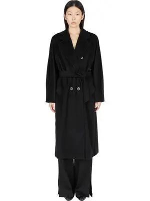 Max Mara Madame 101801 Icon Coat In Wool-cashmere Blend - Black