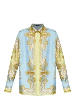 Versace Barocco Foulard Print Silk Shirt - Multicolor
