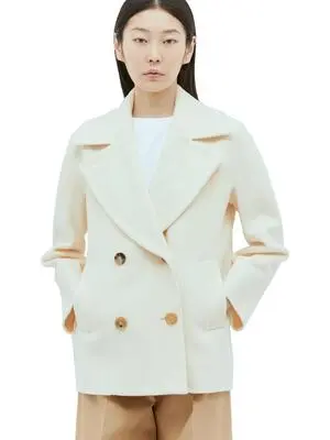 Max Mara Wool And Cashmere Pea Coat - Multicolor