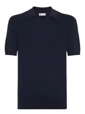 BRUNELLO CUCINELLI BRUNELLO CUCINELLI Ribbed Cotton Polo Sweater