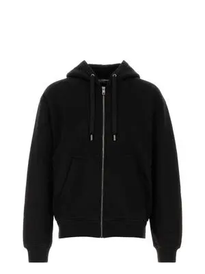 Dolce & Gabbana Cotton Zip-up Hoodie - Black