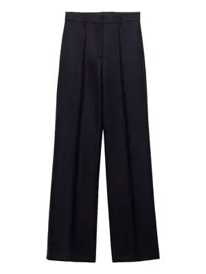 Prada Wide Leg Striped Trousers - Blue