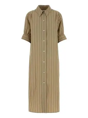JIL SANDER Jil Sander Embroidered Poplin Shirt Dress Multicolor