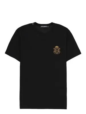 Dolce & Gabbana T-shirt With Heraldic Logo - Black