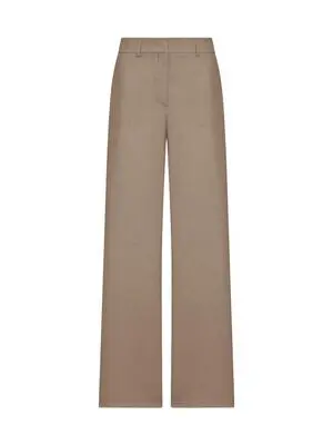 Giorgio Armani Tailored Wide-leg Linen Trousers - Multicolor