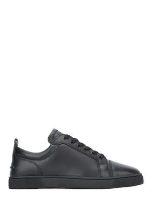 CHRISTIAN LOUBOUTIN Christian Louboutin Black Calf Leather Sneakers Black
