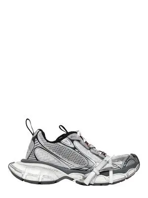 Balenciaga Grey Mesh And Polyurethane Sneakers With Chunky Sole - Gray