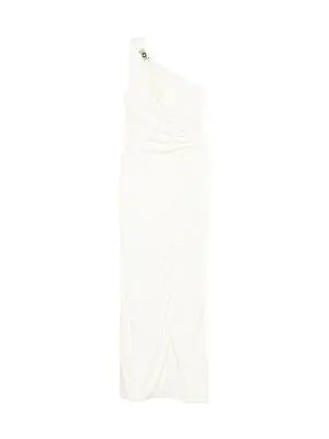 Versace One-shoulder Draped Gown - Cream