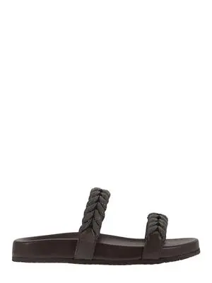 BRUNELLO CUCINELLI Brunello Cucinelli Braided Leather Slide Sandals
