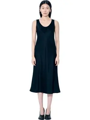 Max Mara Silk Midi Dress - Black