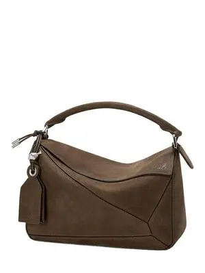 Loewe Loewe Puzzle Small Bag In Grained Nubuck Leather Multicolor