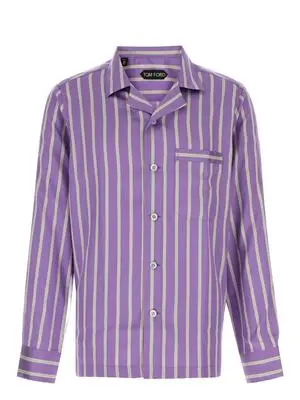 TOM FORD Tom Ford Men Printed Satin Shirt Multicolor