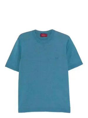 Gucci Short Sleeve Crewneck Silk Sweater - Multicolor